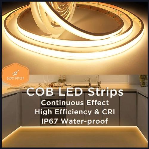Jual LED COB Strip light 24V IP67 5meter Warm 3000K Gel Outdoor Indoor ...