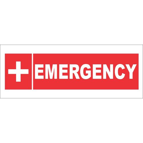 Jual Acrylic Sign Label EMERGENCY,papan nama rambu rambu akrilik Custom ...