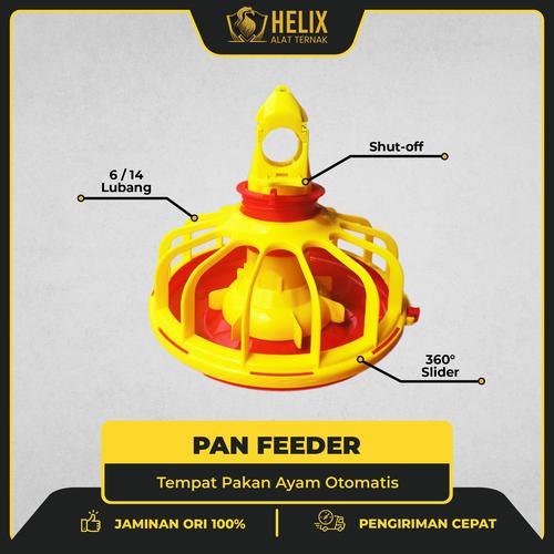 Jual Pan Feeder 6 / 14 Lopang Tempat Pakan Makan Ayam Otomatis Broiler - 6 Grills Oranye - Kota ...
