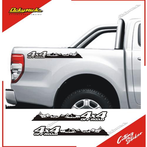 Jual cutting sticker Double Cabin 4x4 Offroad kode 03 stiker mobil ...