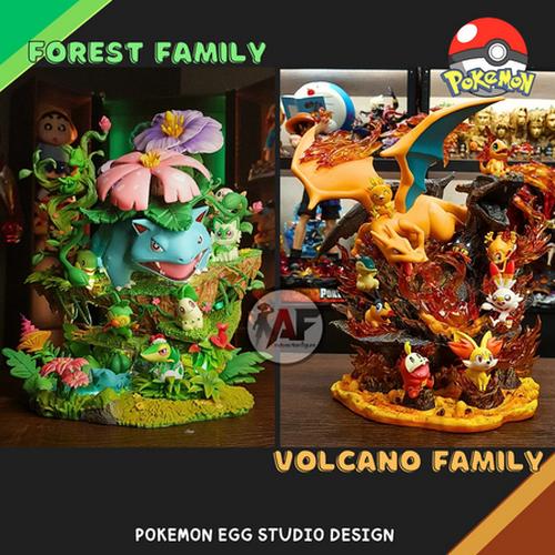 Jual Patung Pokemon Gunung Api & Telur Keluarga Hutan / Patung Dengan ...