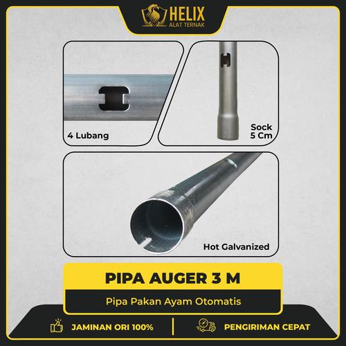 Jual Pipa Auger 3 m 4 Lubang Tempat Pakan Makan Ayam Otomatis Pan ...