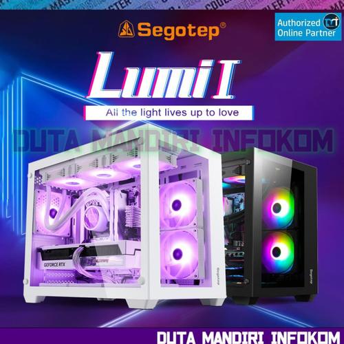 Promo Segotep Lumi Ⅱ - Dual Chamber Tempered Glass m-ATX Gaming Case ...