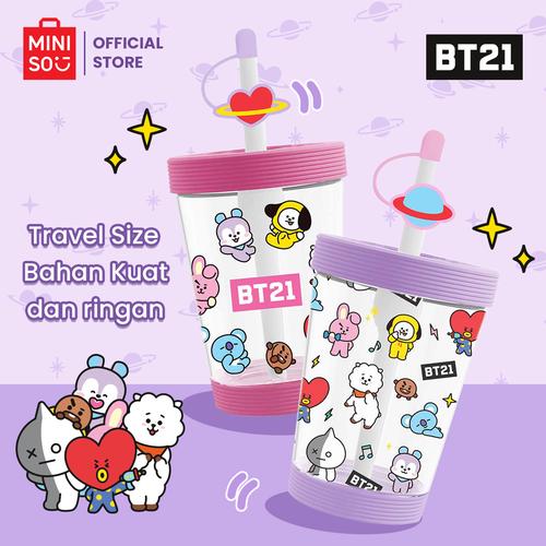 Jual Miniso x BT21 Collection Gelas Plastik Cangkir Minum Portabel ...