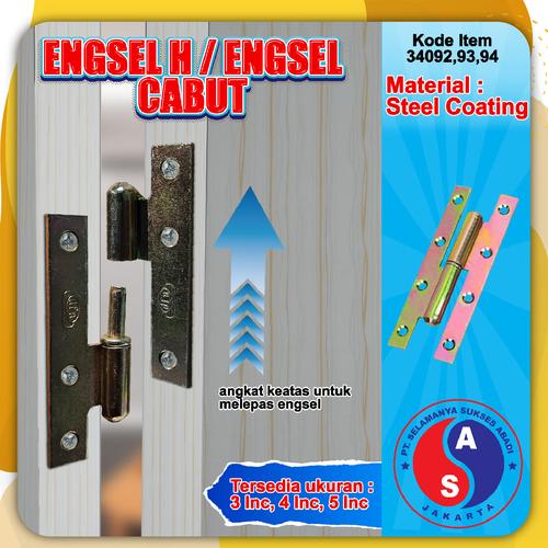 Jual Engsel Plat bentuk H 1 set kiri-kanan Pasang Copot Cabut Lepas 3 ...