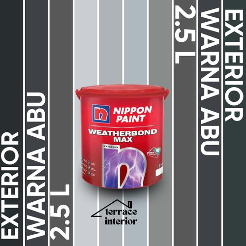 Jual Cat Tembok Exterior Weatherbond Max Nippon Paint Warna Abu 2.5 L ...
