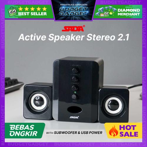 Jual SADA D-202 Speaker Stereo 2.1 with Subwoofer & USB Power - Jakarta ...