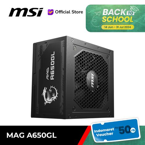 Promo PSU MSI MAG A650GL 650W 80 Plus Glod Full Modular - Power Supply ...