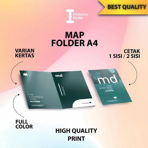 Jual Cetak Map Folder A4 Custom Perusahaan Kantor Full Color - AC 210 ...