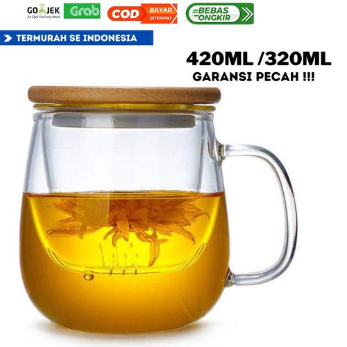 Jual One Two Cups Gelas Cangkir Teh Mug with Infuser Filter - C225 - Transparan, 320ml - Kota ...