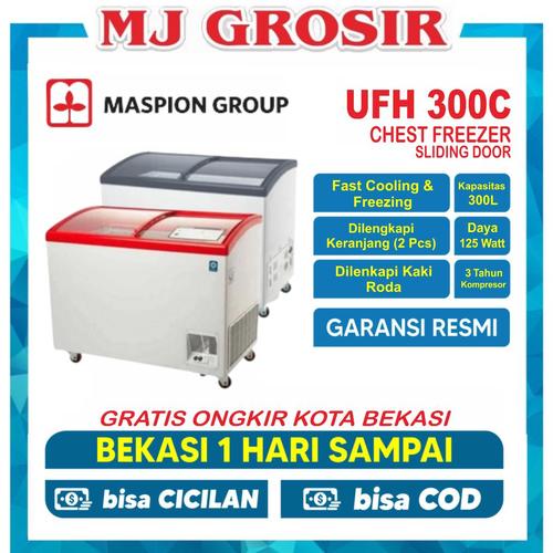 Jual READY !!! MASPION UFH 300 C CHEST FREEZER BOX 300 LITER LEMARI ...