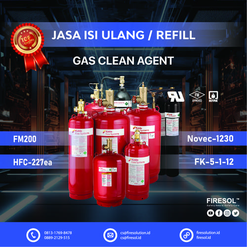 Jual Jasa Isi Ulang Refill FM200 - Clean Agent Fire Suppression System - Jakarta Barat - Fire ...