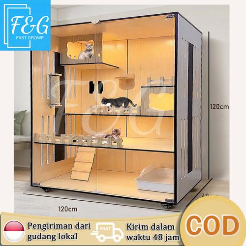Promo Villa kucing kayu solid/rumah kucing /kandang kucing indoor ...