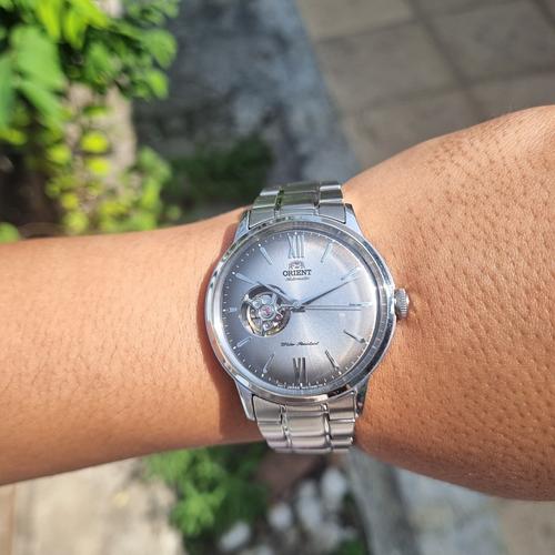 Jual Orient Helios Grey Dial Automatic Open Heart RA-AG0029N not seiko ...