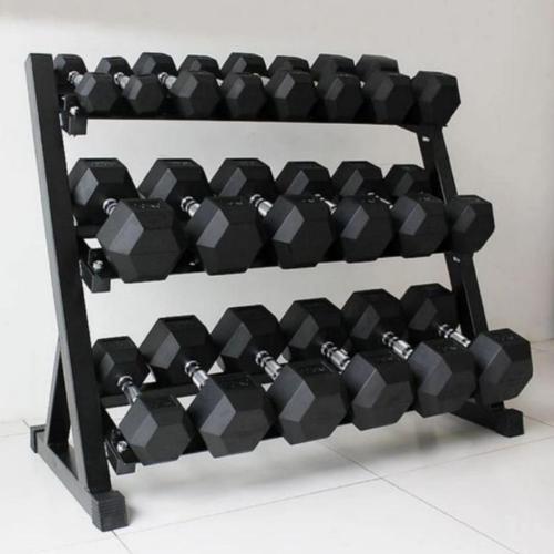 Jual Dps Dumbell Set Hexsagonal Plus Rack(Original)Dumbel Set Rack Alat ...