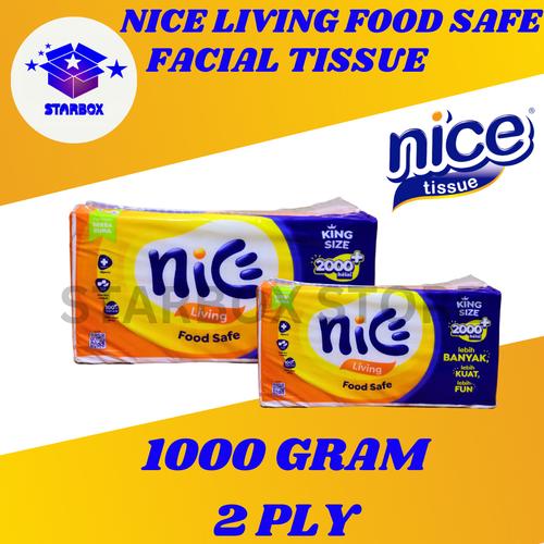 Jual Tissue Nice (Living) Facial Tissue Isi 1000 Gram - 2 Ply / Pack ...