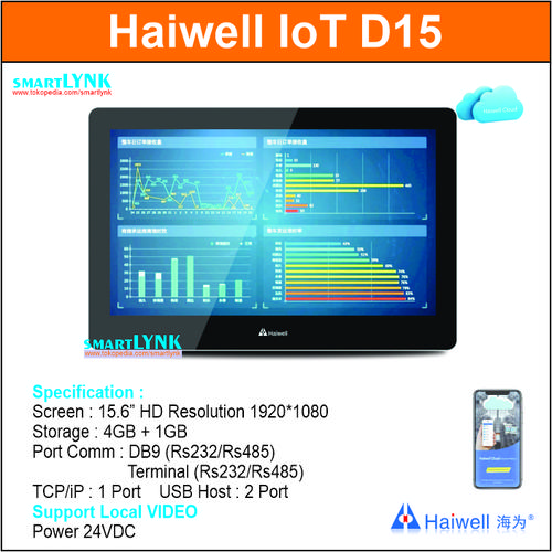 Jual D15 Haiwell IoT Cloud HMI 15.6 Inch Gateway - Kota Tangerang Selatan - smartLYNK | Tokopedia
