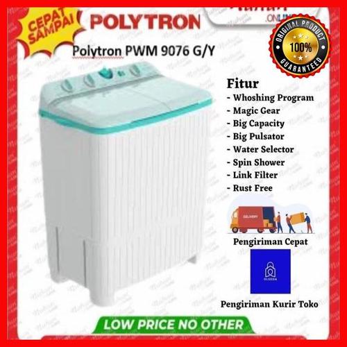 Jual [Cianjur] Mesin Cuci Polytron Pwm 9076 G 2 Tabung Original Best ...
