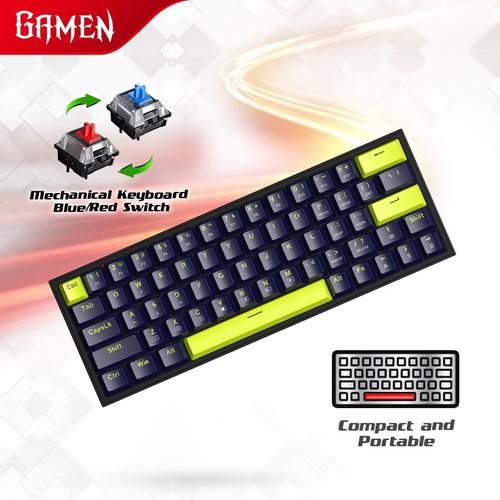 Promo Gamen Titan V / 5 Wired Gaming Keyboard 60% Mechanical Garansi ...