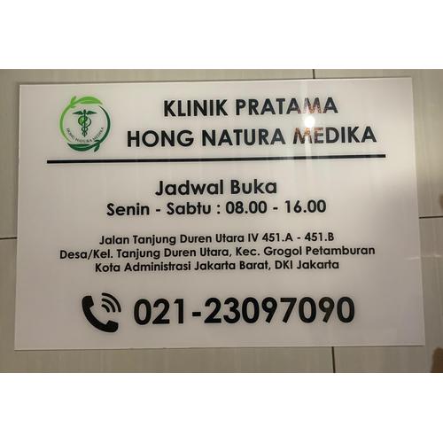 Promo Akrilik Custom Acrylic Sign board Nama Plang Pintu Ukuran 100 x ...