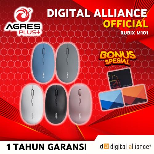 Promo Mouse Office DA Rubix M101 Wireless Silent Click Lightweight ...