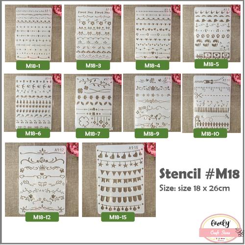 Jual M18 ~ Plastic Stencil Plastik Stensil Cetakan Stensil Lukis ...
