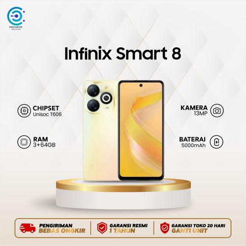 Promo Infinix Smart 8 3/64GB [+3GB Extended RAM] Garansi Resmi 1 Tahun ...