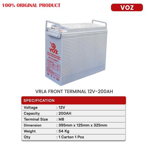 Jual Voz VRLA 12V 200Ah / 200 Ah Front Terminal Baterai Aki Kering ORI ...