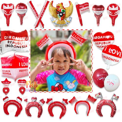 Jual Balon Satuan Dirgahayu RI / Dekorasi 17 Agustusan Kemerdekaan HUT ...