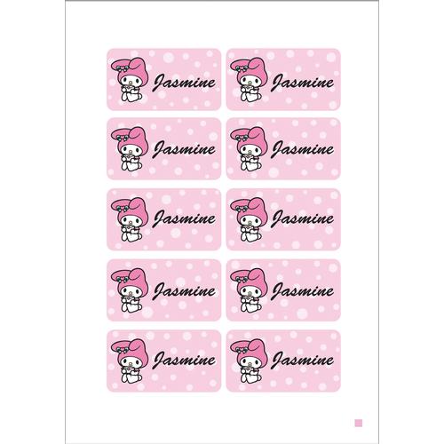 Jual #4 10bh My Melody Stiker label nama anak, stiker label sekolah ...