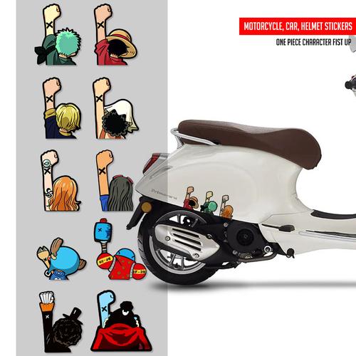 Jual Sticker Anime One Piece Fist Up Helm Motor Mobil vespa - 01 - Kota ...