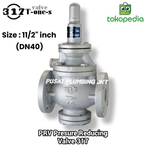 Jual Pressure Reducing Valve Steam 317 Jis 10k 11/2" inch DN40 / PRV ...