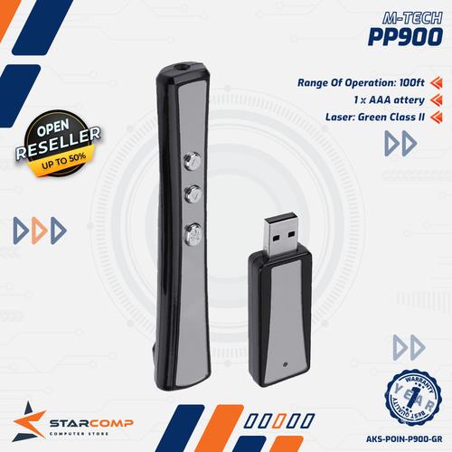Jual Presenter Laser Pointer M-tech PP900 Green Laser Wireless ...