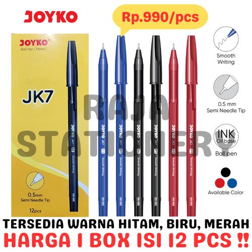 Promo JOYKO BALL PEN BLACK BLUE RED JK7 PENA PULPEN JOYKO JK7 HITAM ...