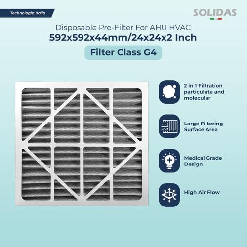 Promo Disposable Pre-Filter Carbon AHU HVAC Class G4 - 592x592x44 mm ...