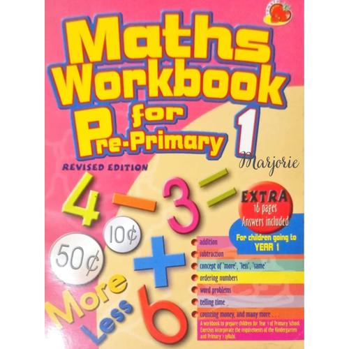 Jual Maths Workbook For Pre-Primary 1 - Belajar Berhitung untuk anak ...