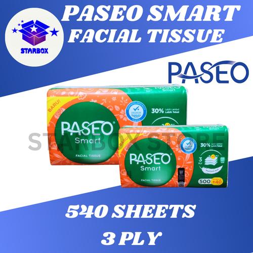 Jual Tissue Paseo Smart Facial Tissue (Soft Pack) Isi 540 Sheets - 3 ...