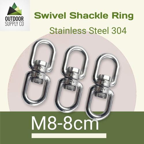 Jual Swivel Shackle Ring M8 Kili Kili 8cm Stainless Steel 304 470kg ...