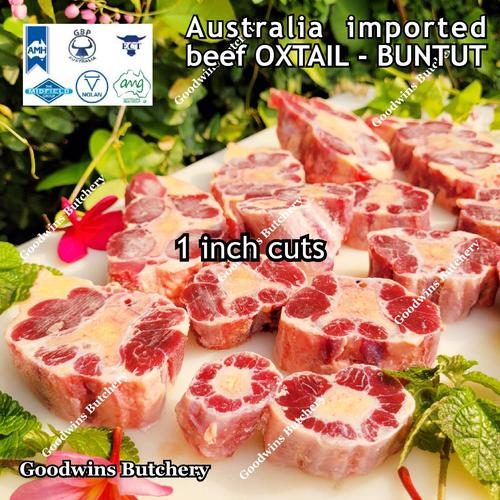 Promo 1.5kg beef oxtail center cut Australia S (Steer) 1" 2.5cm base to ...