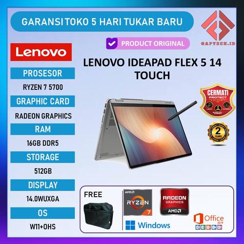 Jual Lenovo Ideapad Flex 5 14 Touch 2in1 Ryzen 7 5700 16gb 512gb Win11 ...