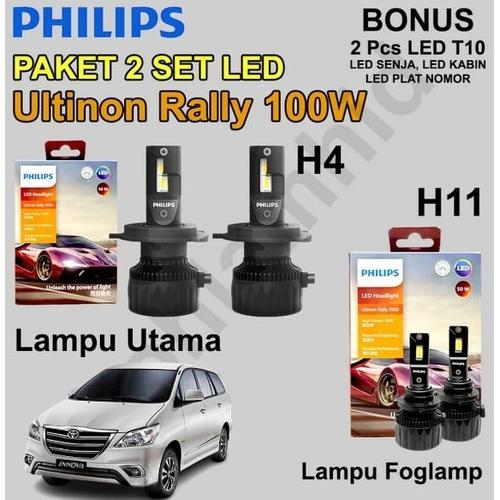 Promo Paket LED Innova 2004-2015 2Set Philips Ultinon Rally 50W Lampu ...