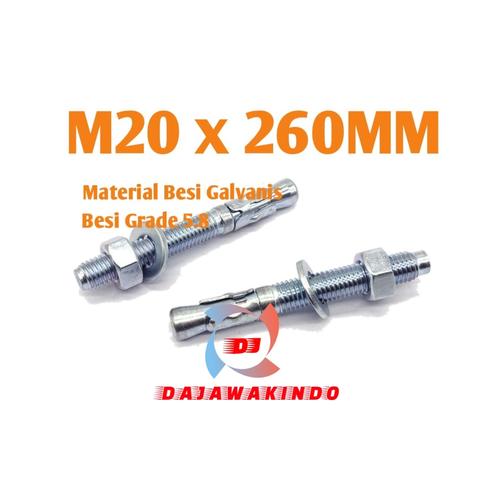 Jual Angkur Trubolt M20 x 260 / Wedge Anchor M20 x 260 Galvanis - Kota ...