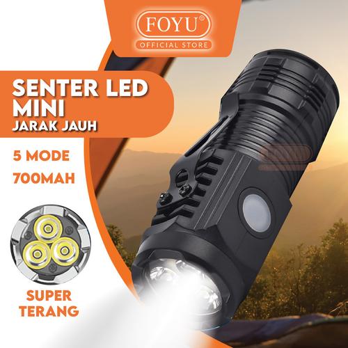 Jual Senter Mini SWAT Magnetic 5 Mode LED Super Terang Police ...