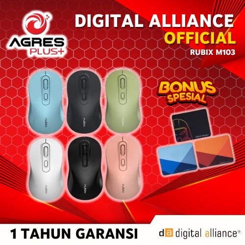 Jual Mouse Office DA Rubix M103 Wireless Silent Click Lightweight ...