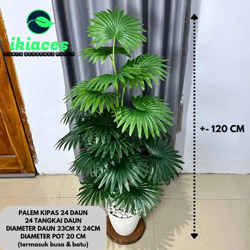 Jual DAUN PALEM KIPAS 1 METER DAUN PALEM PLASTIK DAUN ARTIFISIAL BUNGA ...