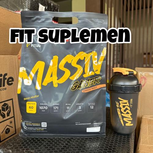 Jual FITLIFE fit life MASSIV Gainer 12 lbs 12lbs 5400 Gram Mass Gainer ...