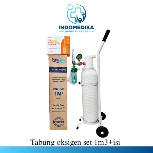 Jual tabung Oksigen 1m3 Lengkap / Tabung Medis / Tabung set oksigen ...