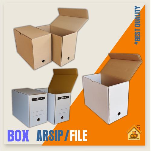 Jual Kardus box arsip/file 40x20x30 cm | dokumen | kardusarsip | kardusfile - Putih Polos - Kab ...