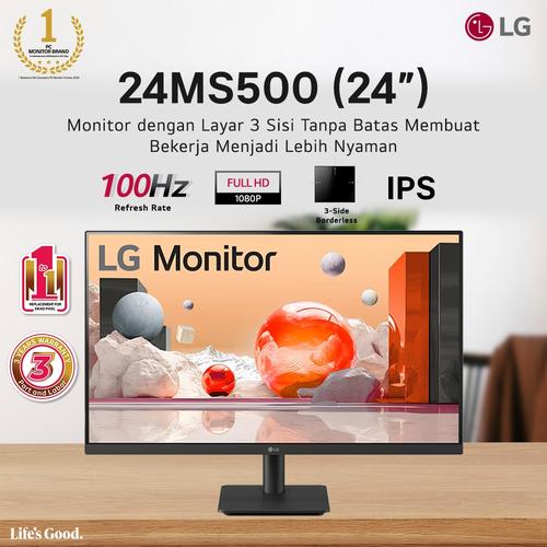 Promo Monitor LG 24'' 24MS500-B FHD IPS 100Hz 5Ms AMD FreeSync Garansi ...