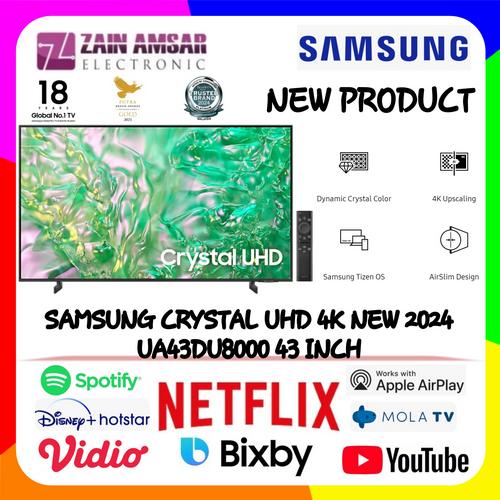 Jual SAMSUNG UA43DU8000 CRYSTAL UHD 4K SMART TV TIZEN 43 INCH NEW 2024 - Kota Tangerang Selatan ...